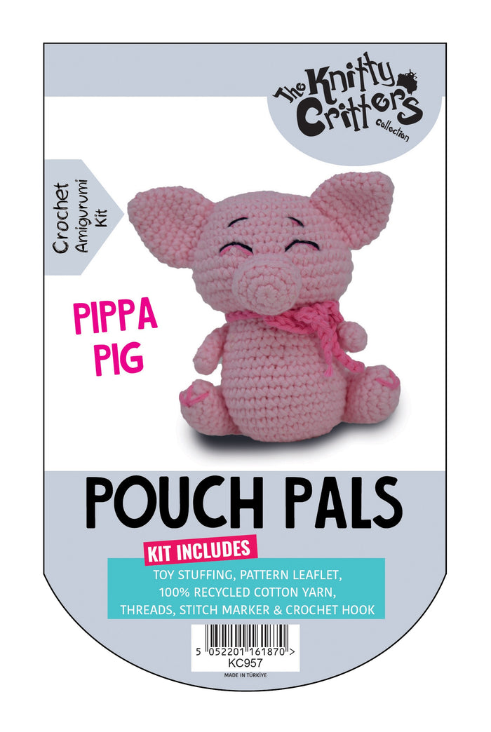 Knitty Critters - Pouch Pals Crochet Kit - Pippa Pig – Creative World ...